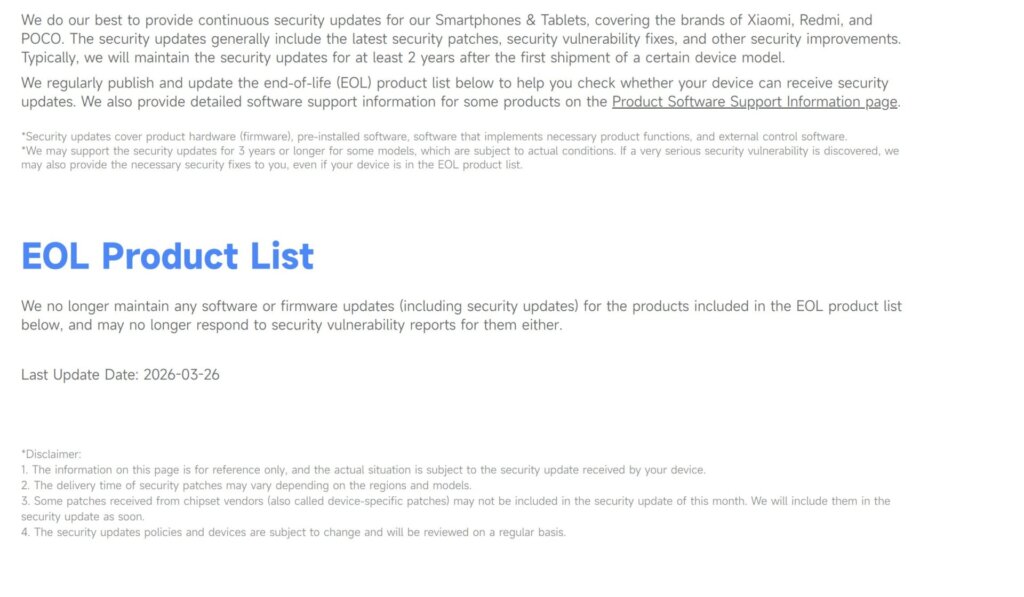 Is Xiaomi Extending Support for Old Devices? EOL List Suddenly Deleted ...